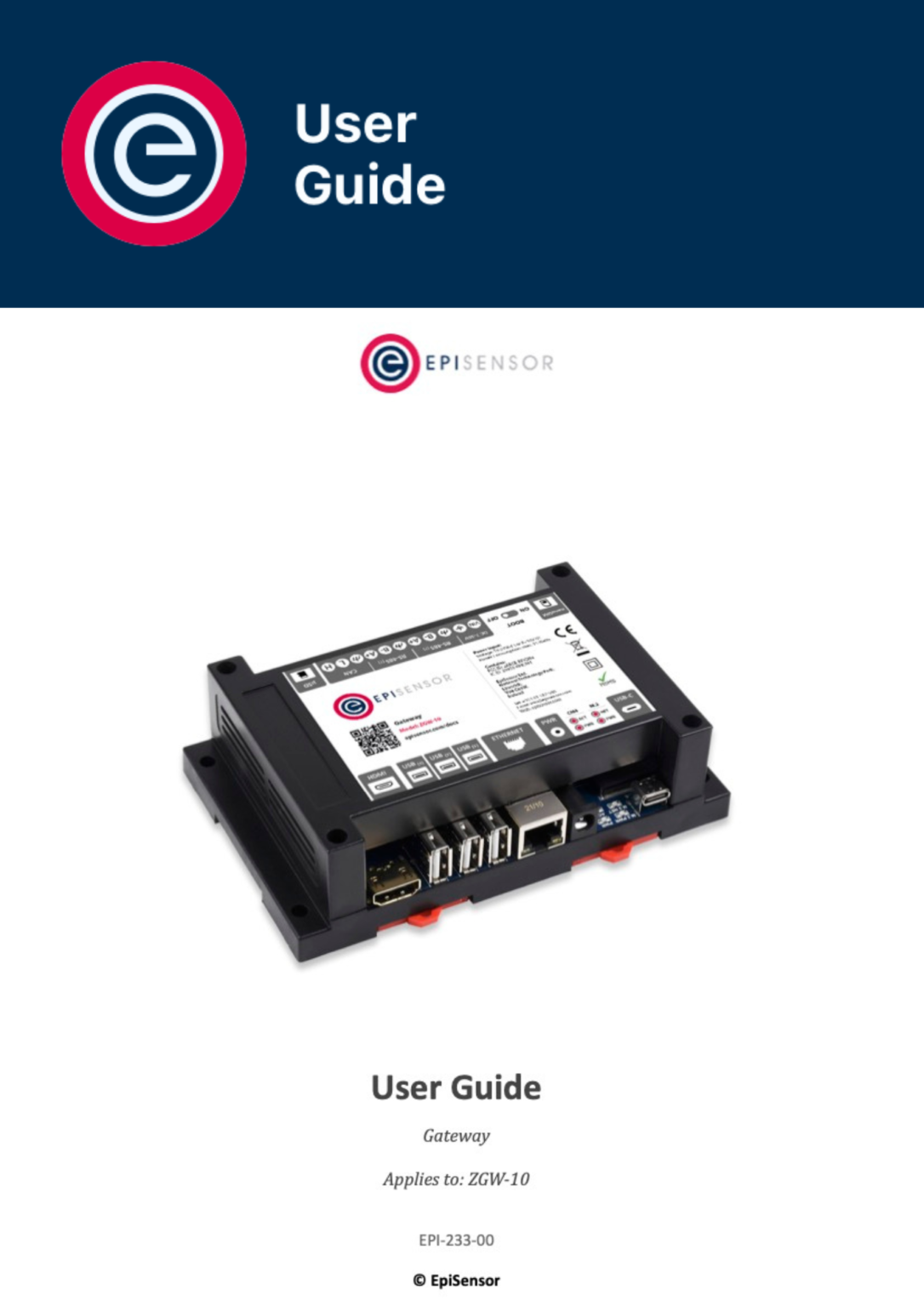 Documentation library | EpiSensor IIoT Resources